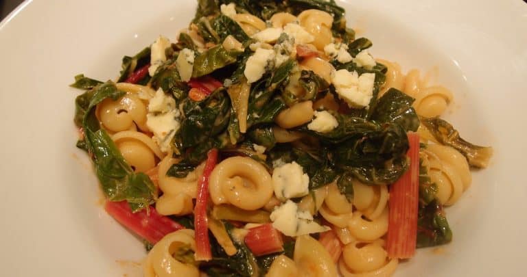 Pasta with Rainbow Chard and Stilton Cream Sauce | Northwest Edible Life